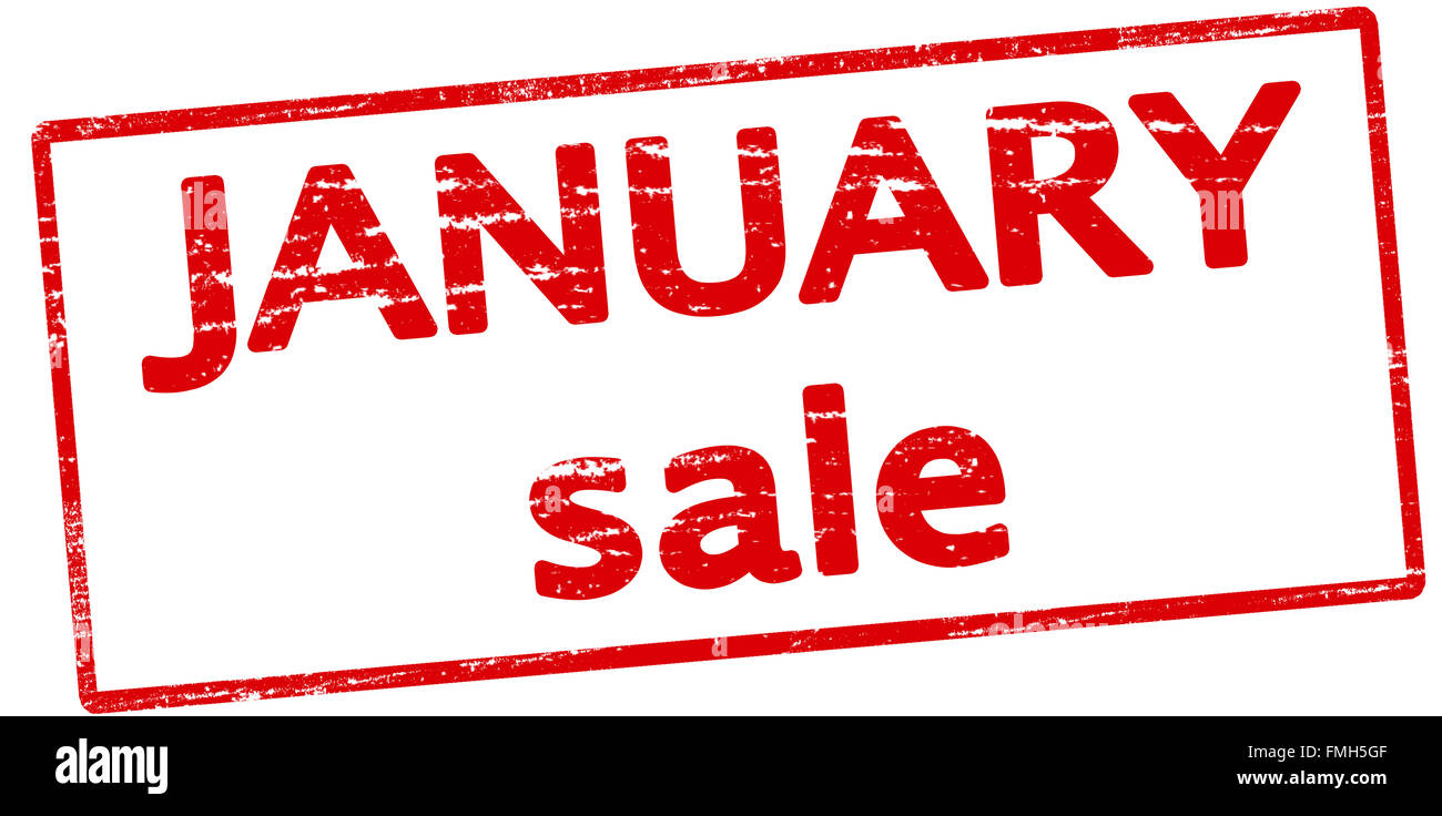 Rubber stamp with text January sale inside, vector illustration Stock ...