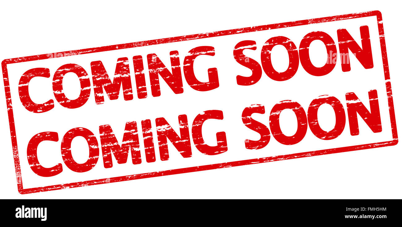 Rubber stamp with text coming soon inside, vector illustration Stock ...