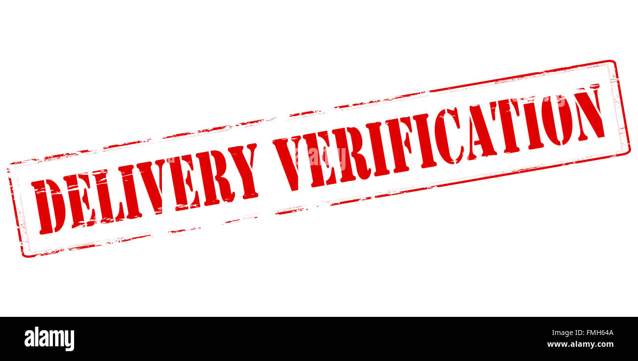 Rubber stamp with text delivery verification inside, vector ...
