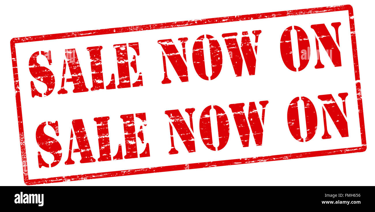 Rubber stamp with text sale now on inside, vector illustration Stock ...