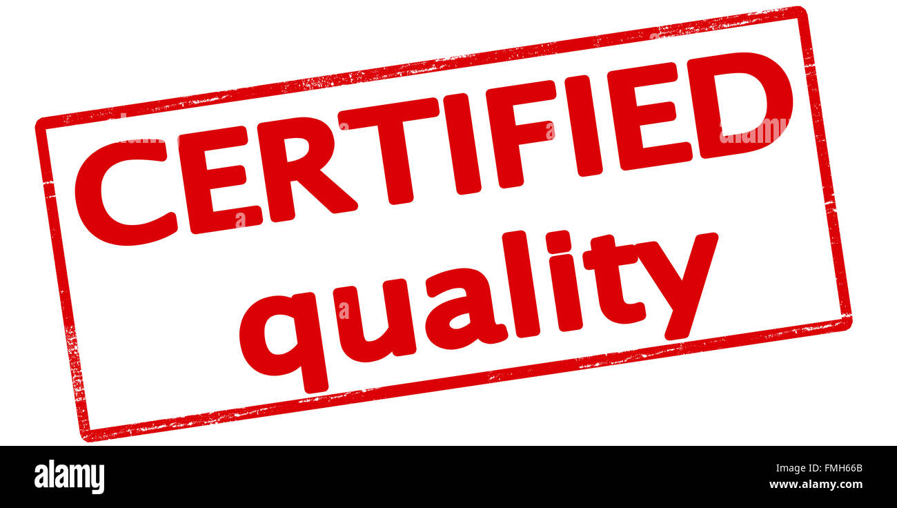 Rubber stamp with text certified quality inside, vector illustration ...
