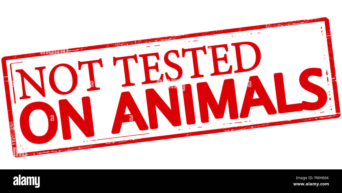 Rubber stamp with text not tested on animmals inside, vector ...