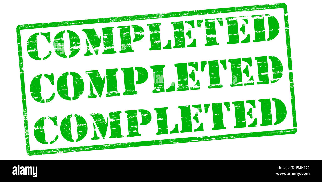 Rubber stamp with word completed inside, vector illustration Stock ...