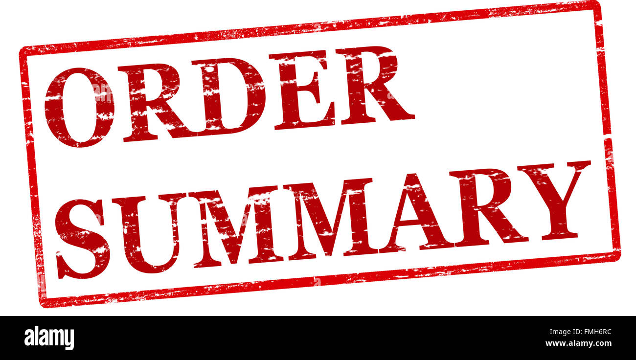 Summary order hi-res stock photography and images - Alamy