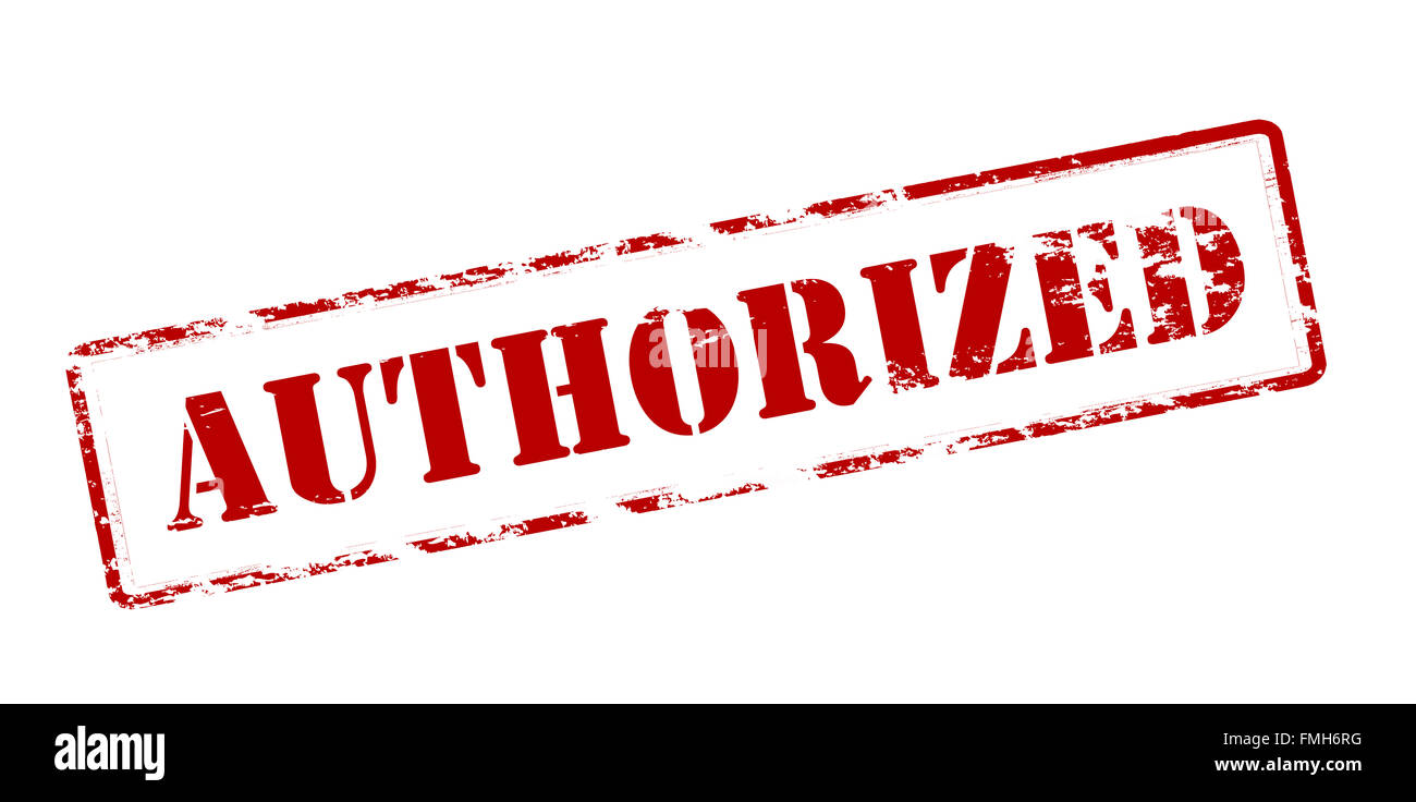 Authorized stamp rectangular sign hi-res stock photography and images ...