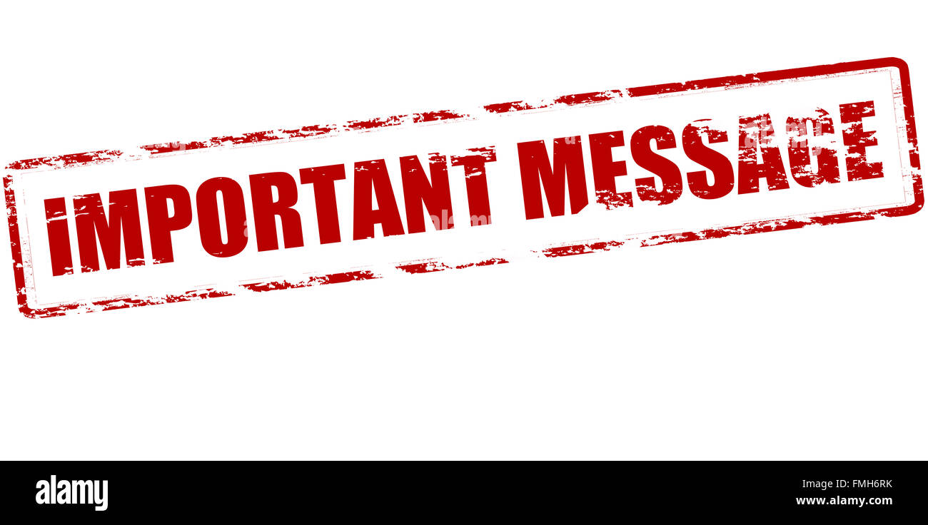 Rubber stamp with text important message inside, vector illustration ...