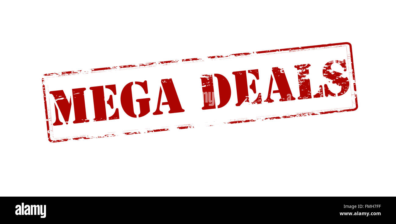 Rubber stamp with text mega deals inside, vector illustration Stock Photo - Alamy