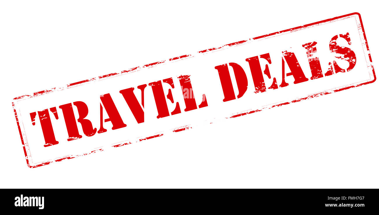 Rubber stamp with text travel deals inside, vector illustration Stock ...