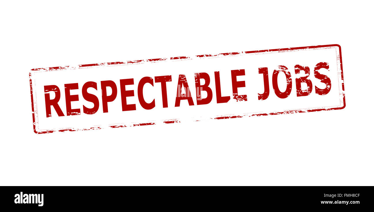 Rubber stamp with text respectable jobs inside, vector illustration ...