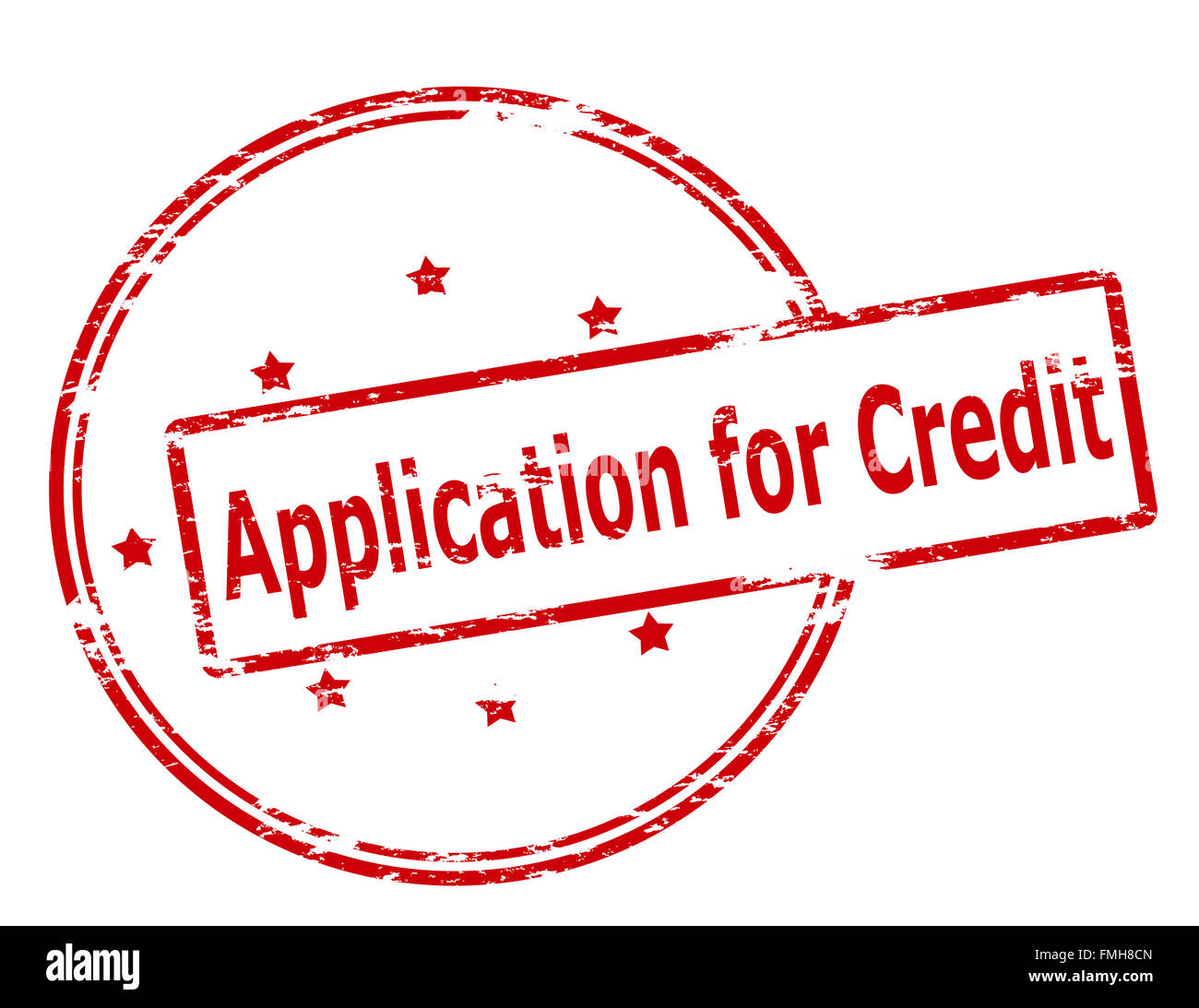 Rubber stamp with text application for credit inside, vector ...