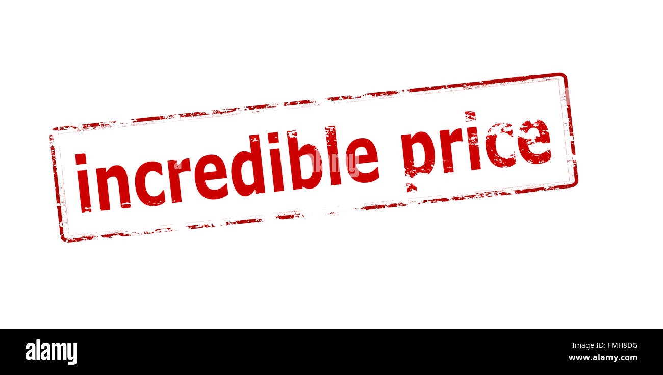 Rubber stamp with text incredible price inside, vector illustration ...