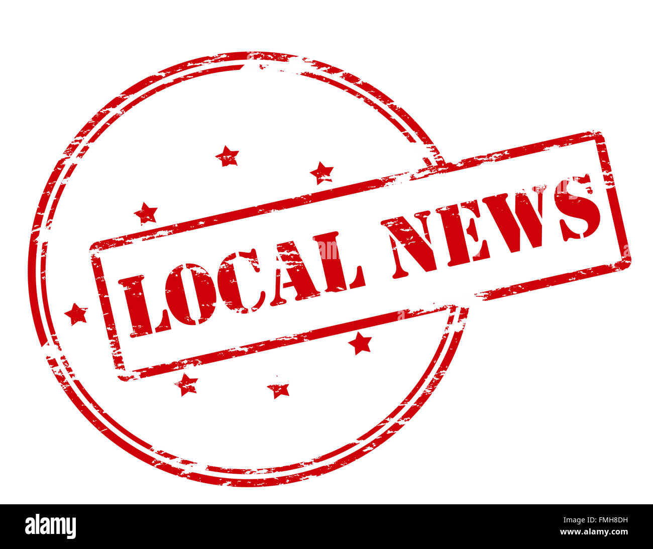 Rubber stamp with text local news inside, vector illustration Stock ...