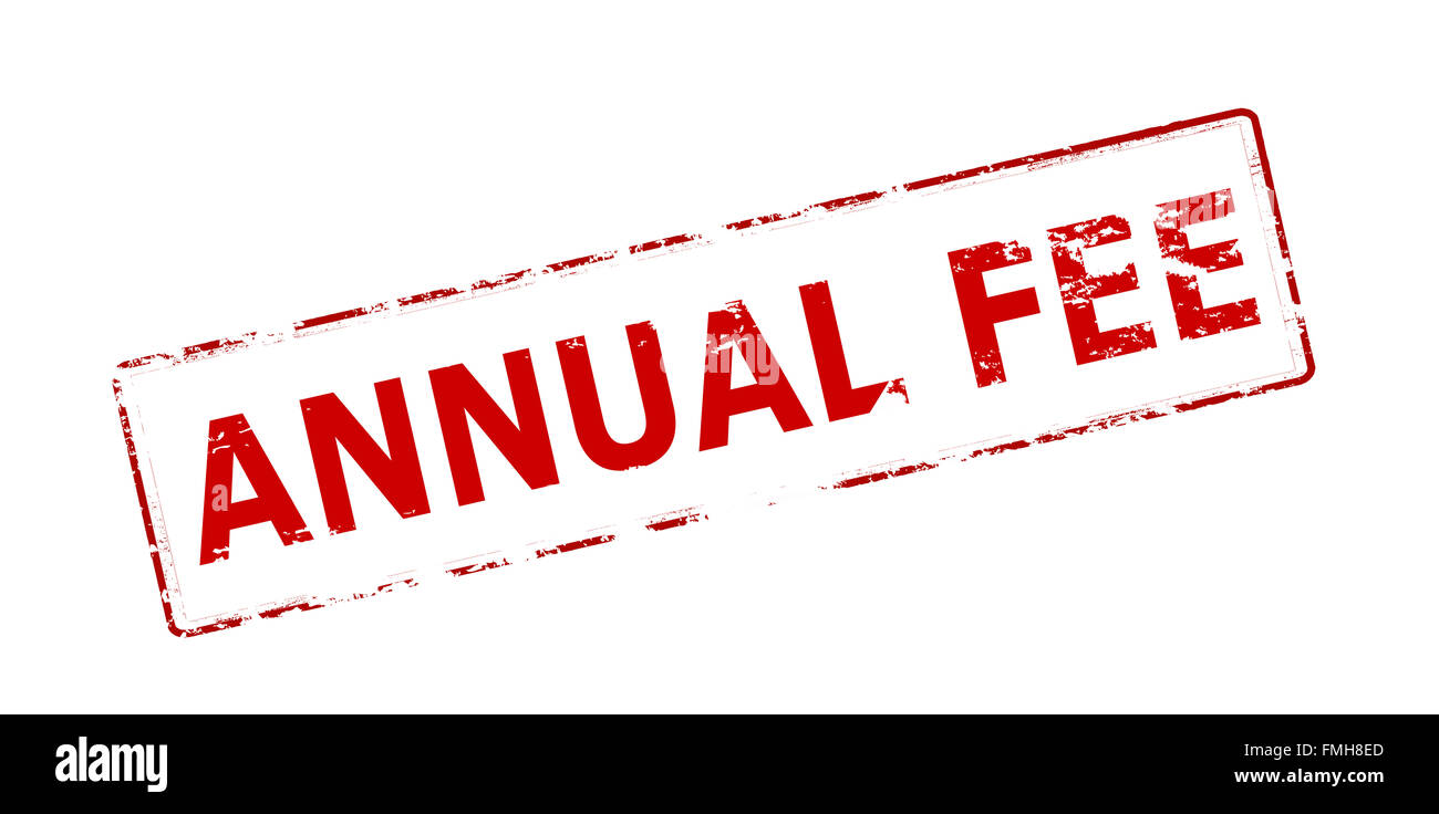 Rubber stamp with text annual fee inside, vector illustration Stock ...