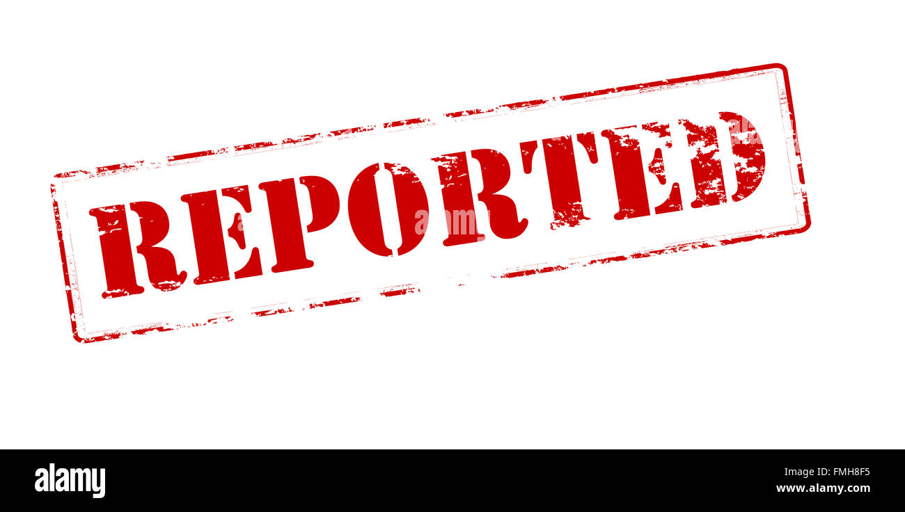 Rubber stamp with word reported inside, vector illustration Stock Photo ...