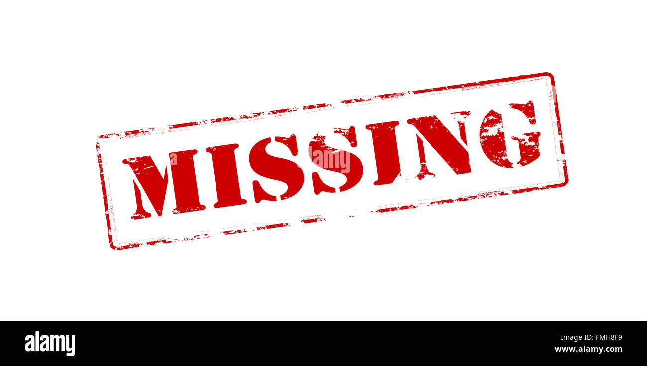 Rubber stamp with word missing inside, vector illustration Stock Photo ...