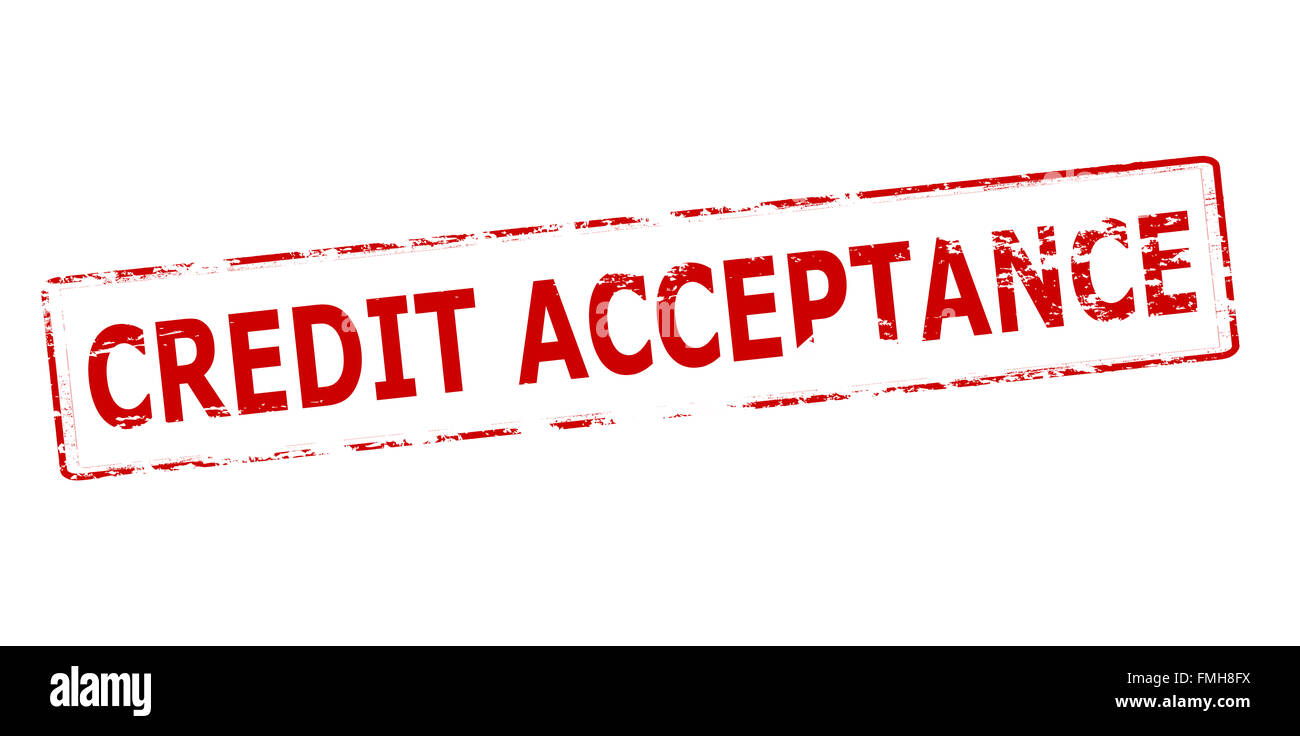 Rubber stamp with text credit acceptance inside, vector illustration ...