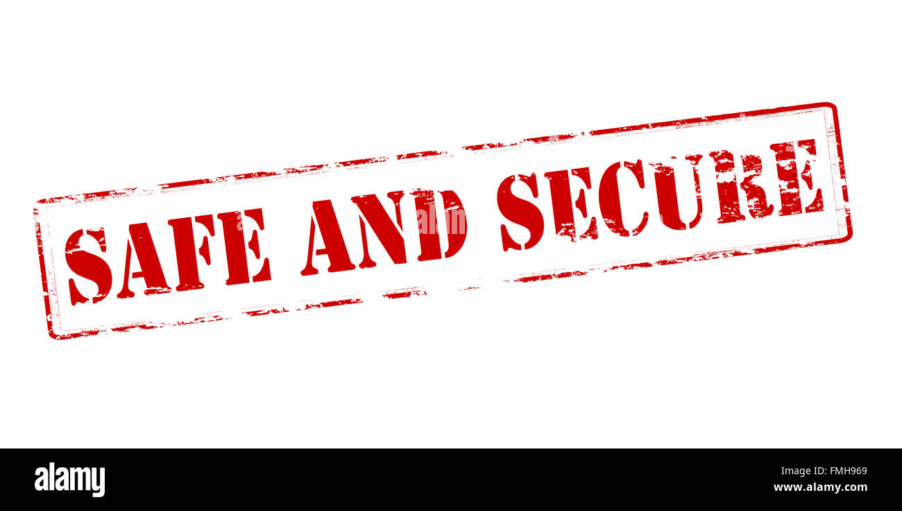 Stamp with text be safe inside hi-res stock photography and images - Alamy