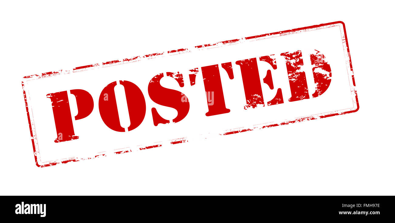 Rubber stamp with word posted inside, vector illustration Stock Photo ...