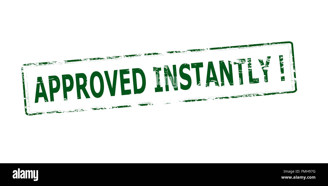 Rubber stamp with text approved instantly inside, vector illustration ...