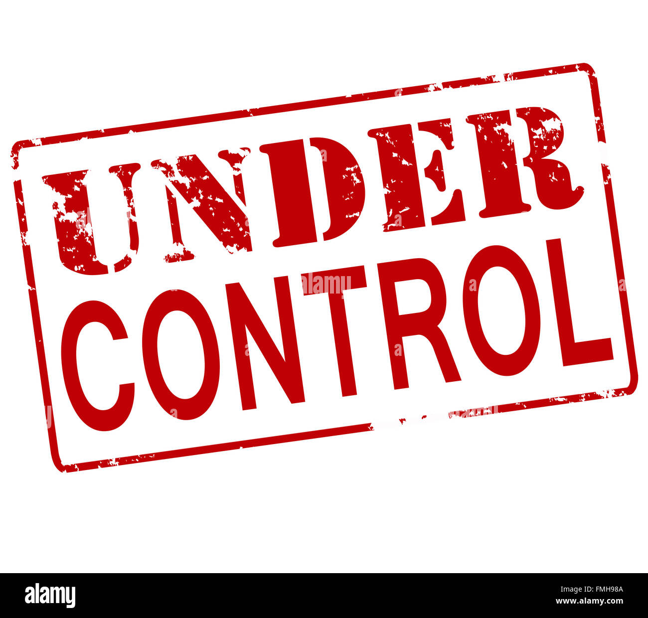 Rubber stamp with text under control inside, vector illustration Stock ...