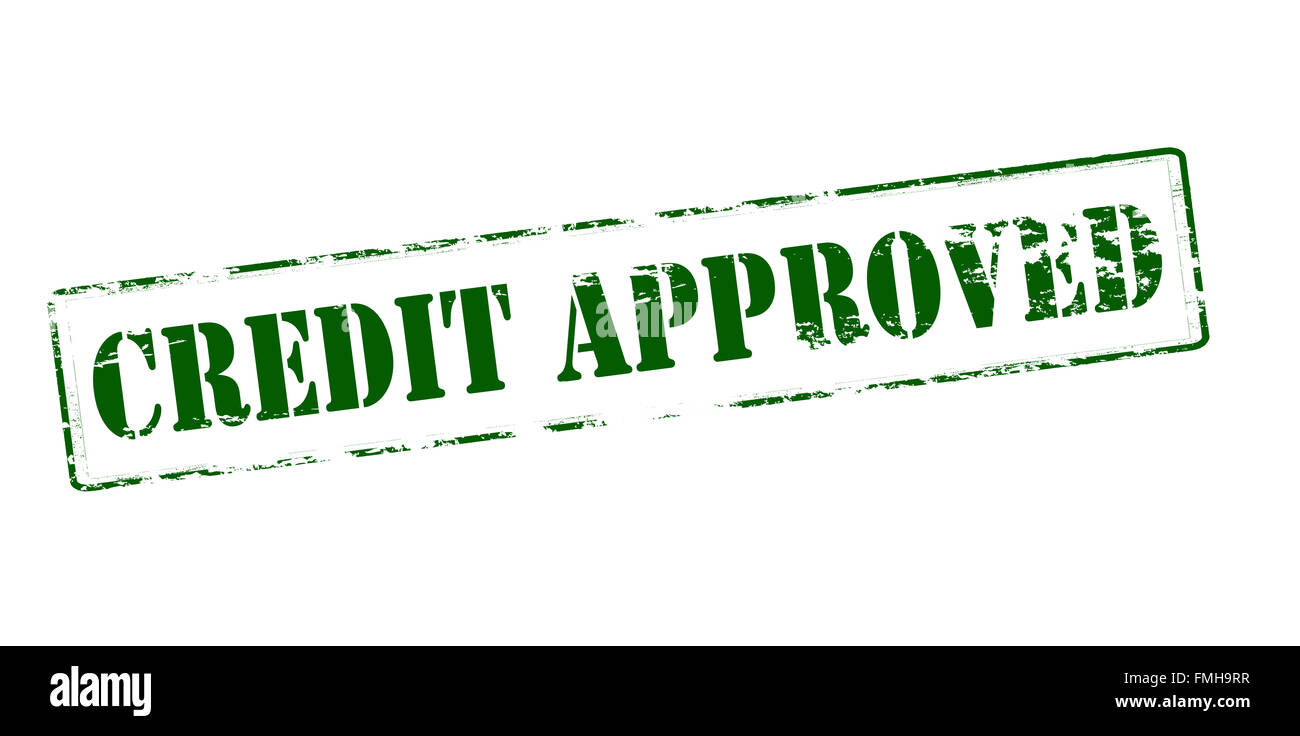 Rubber stamp with text credit approved inside, vector illustration ...