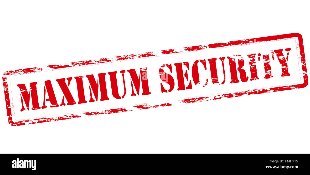Rubber stamp with text maximum security inside, vector illustration ...