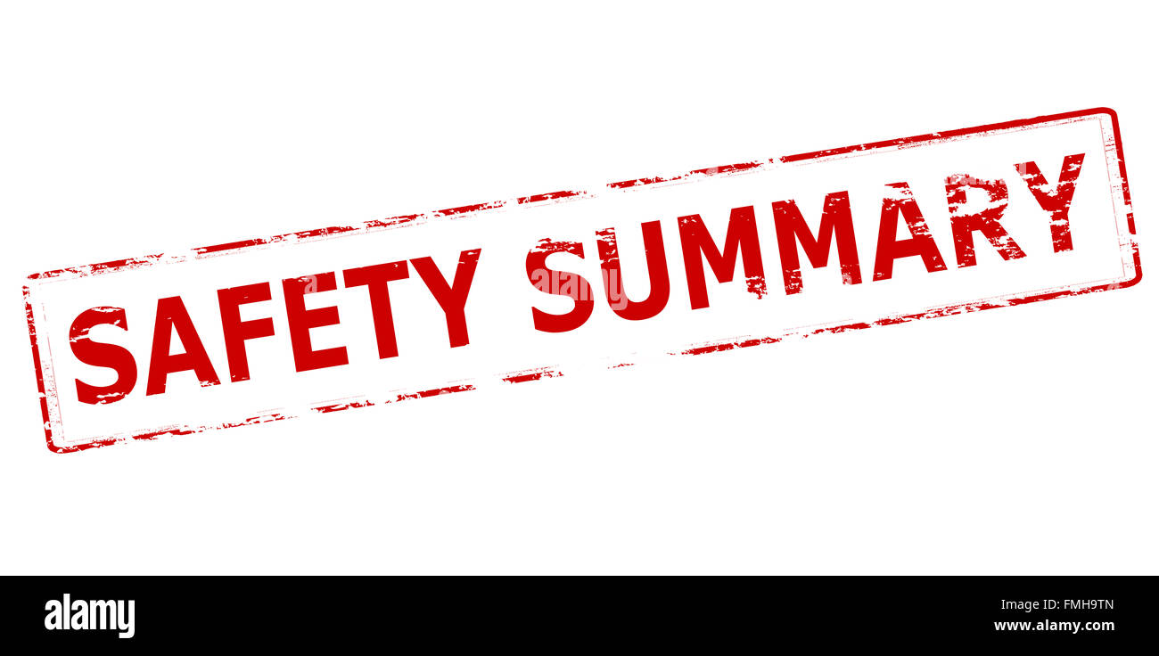 Rubber stamp with text safety summary inside, vector illustration Stock ...