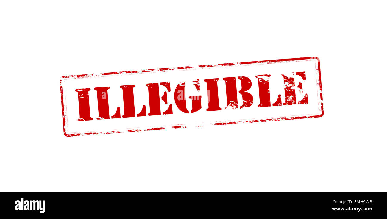 Rubber stamp with word illegible inside, vector illustration Stock ...