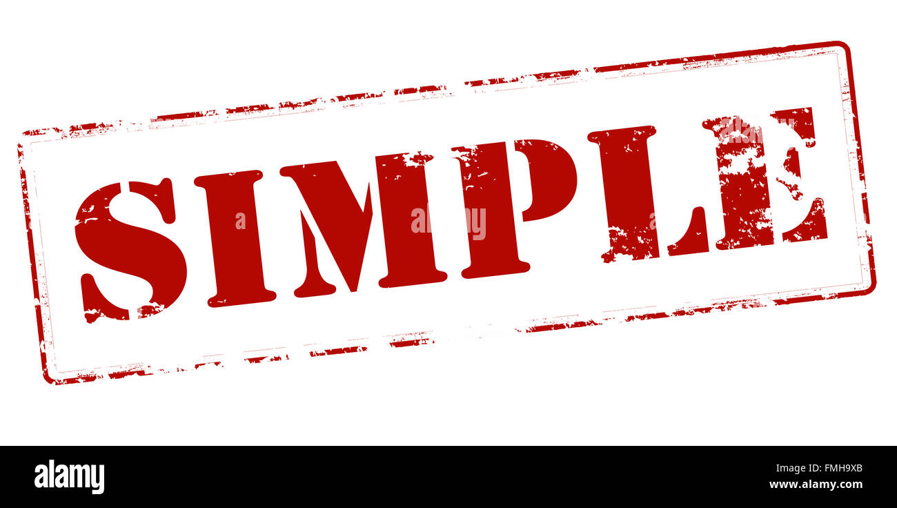 Rubber stamp with word simple inside, vector illustration Stock Photo ...