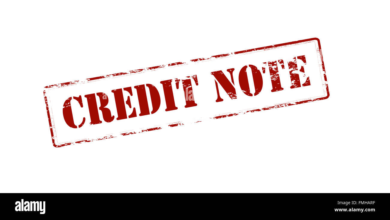 Rubber stamp with text credit note inside, vector illustration Stock ...