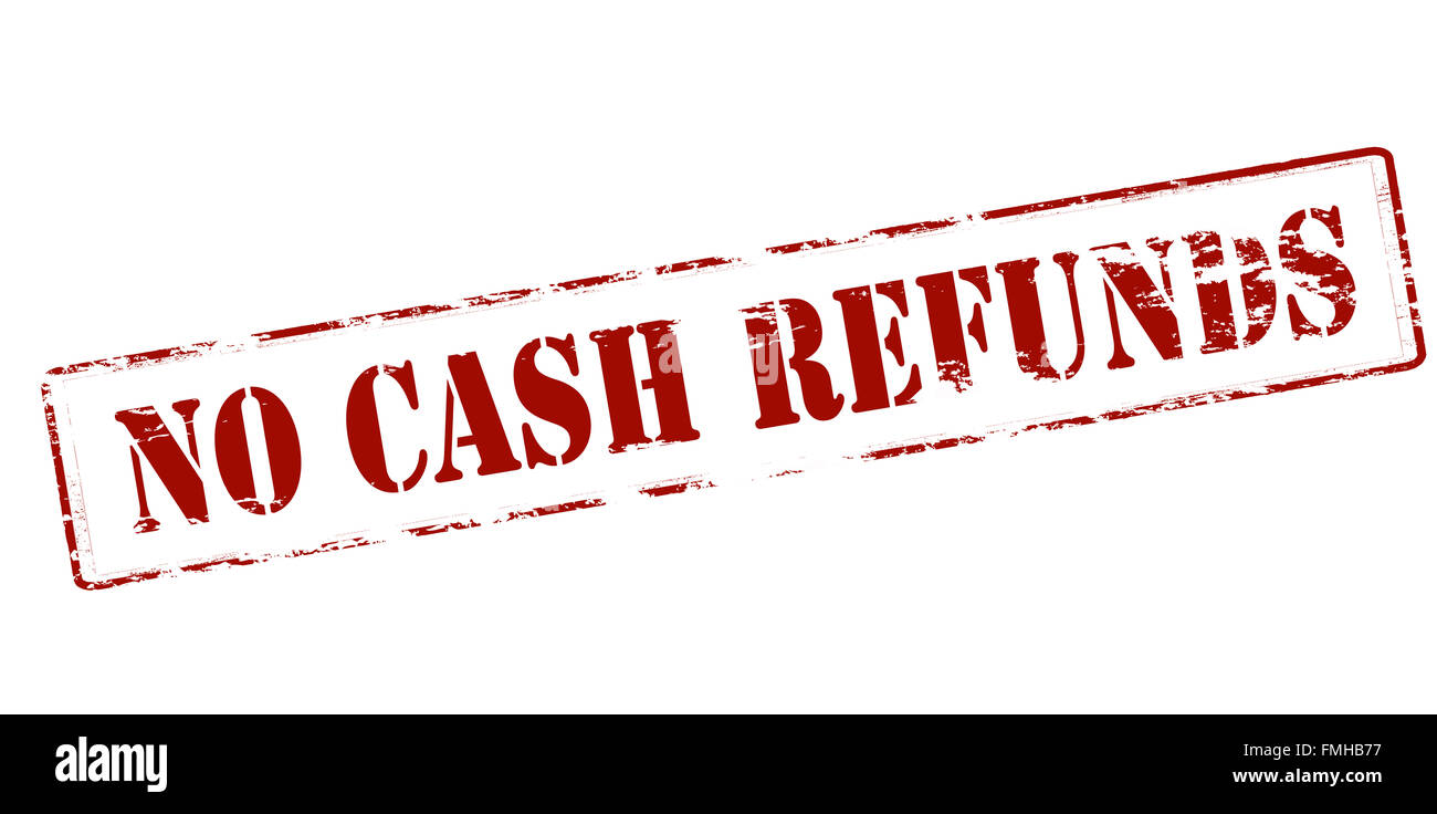 Rubber stamp with text no cash refunds inside, vector illustration ...