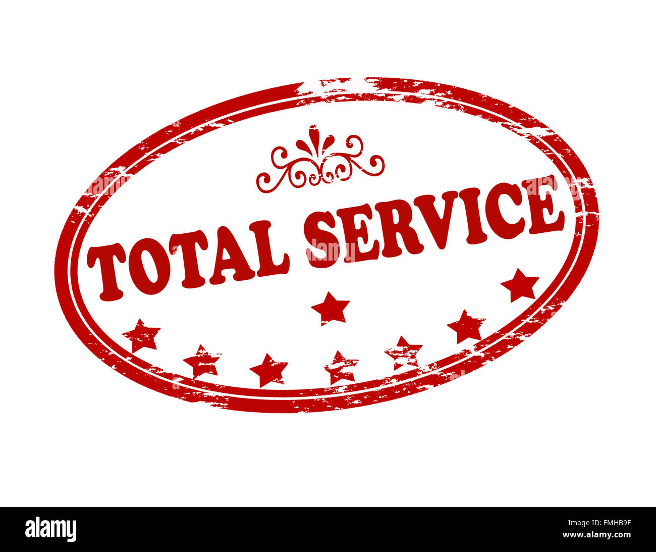 Rubber stamp with text total service inside, vector illustration Stock ...