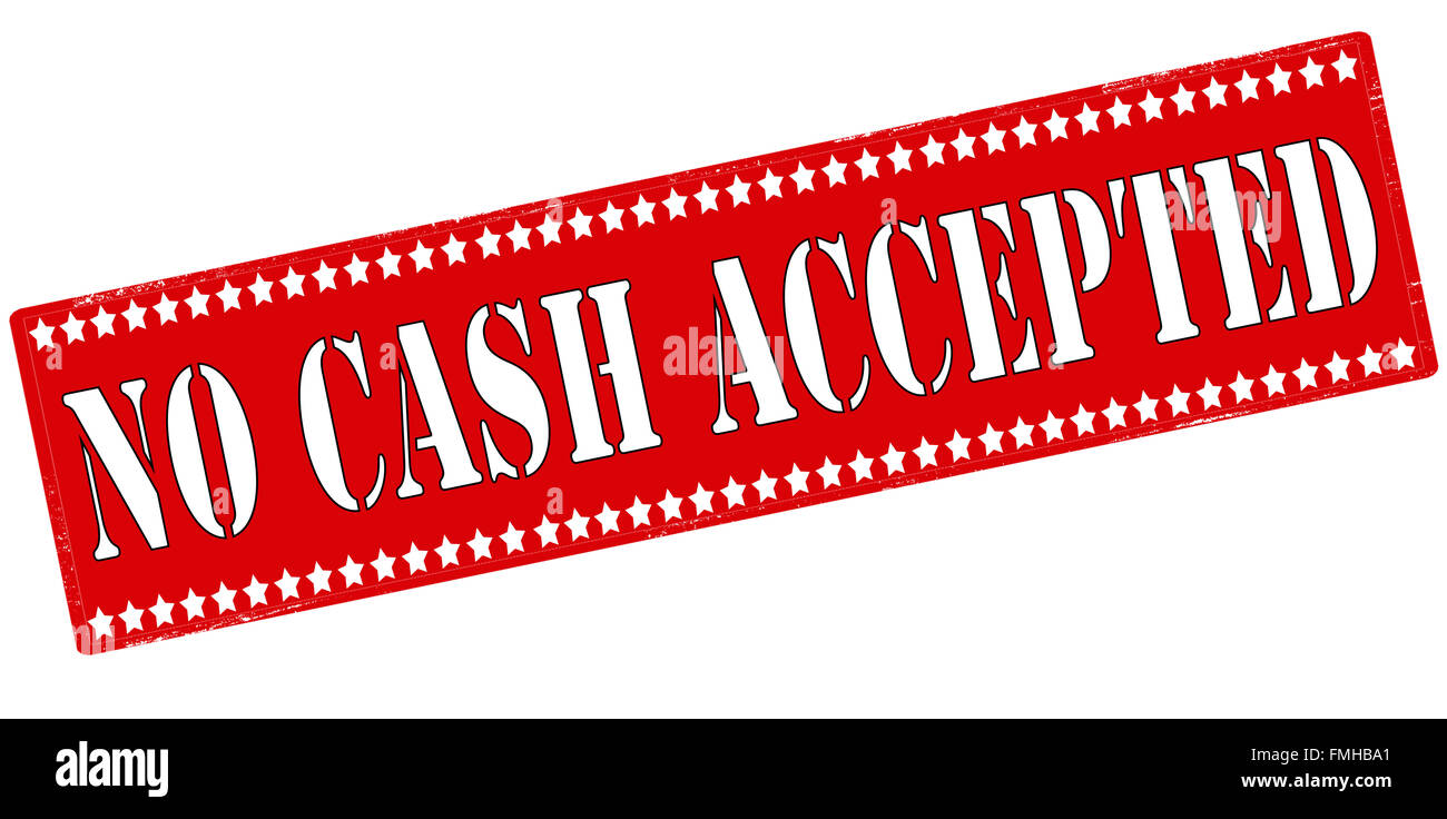 Rubber stamp with text no cash accepted inside, vector illustration ...