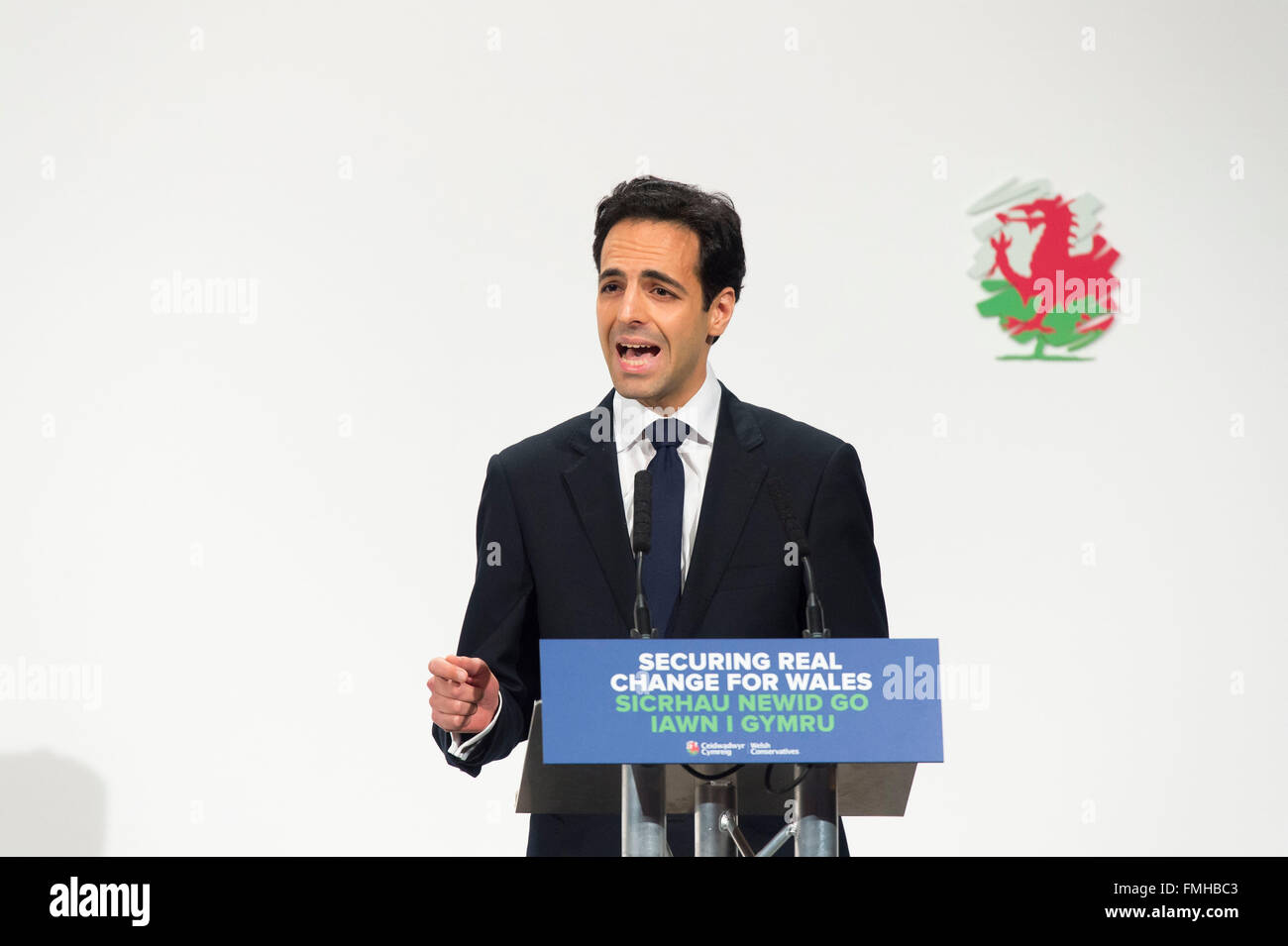 George Jabbour, Assembly candidate for Bridgend, speaks at the Welsh ...