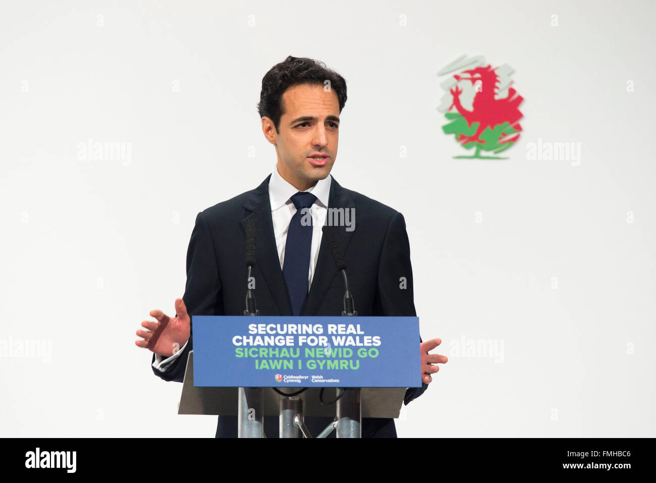 George Jabbour, Assembly candidate for Bridgend, speaks at the Welsh ...