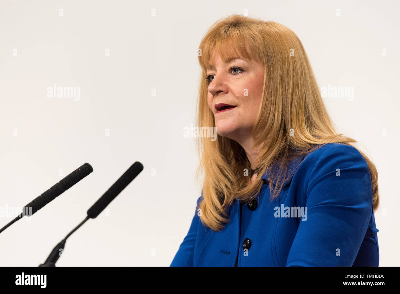 MEP Kay Swinburne speaks during the Welsh Conservative Party Conference ...