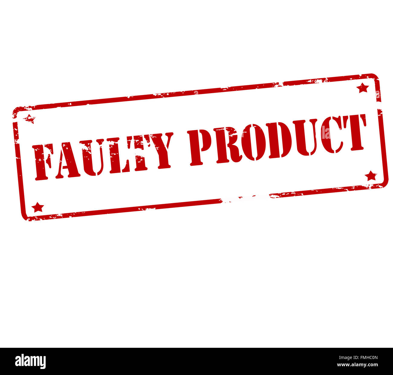 Rubber stamp with text faulty product inside, vector illustration Stock ...