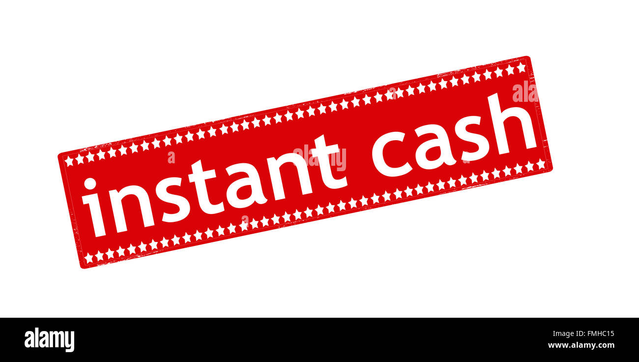 Rubber stamp with text instant cash inside, vector illustration Stock ...