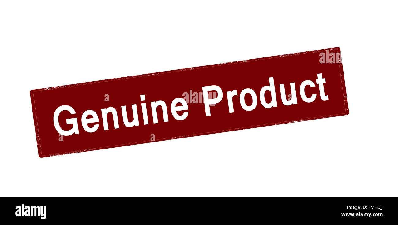 Rubber stamp with text genuine product inside, vector illustration ...