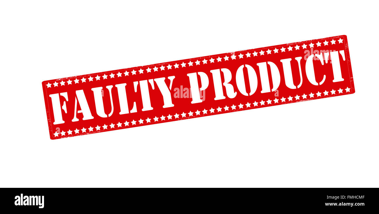 Rubber stamp with text faulty product inside, vector illustration Stock ...