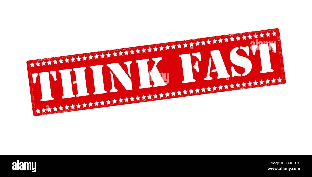 Think fast illustration hi-res stock photography and images - Alamy