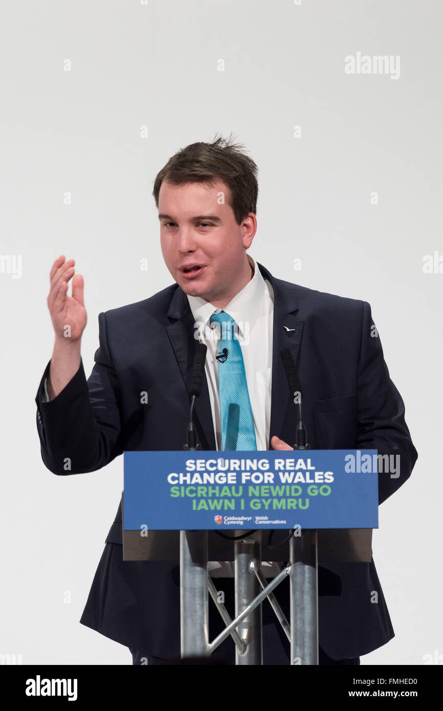 Craig Williams Conservative MP for Cardiff North speaks at the Welsh ...