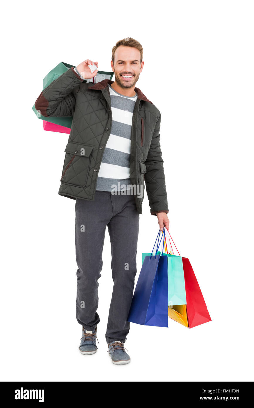 Stylish young handsome man shopping Cut Out Stock Images & Pictures - Alamy