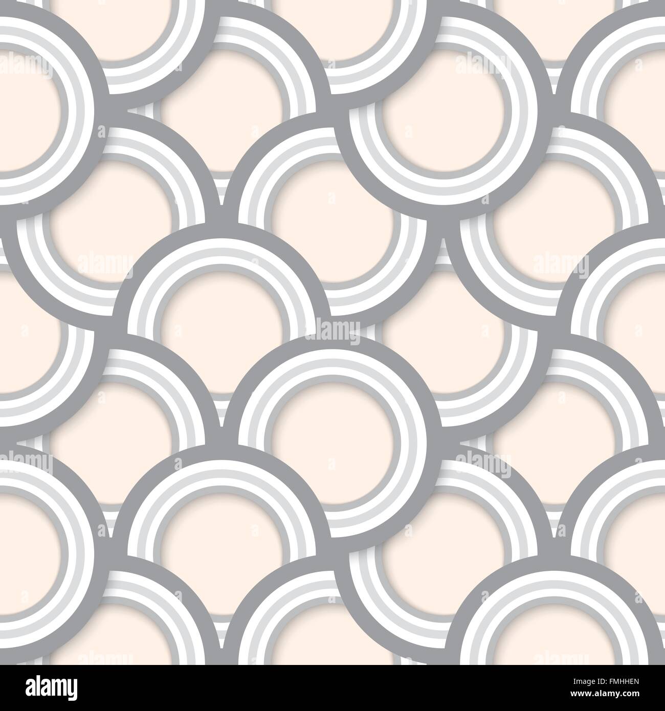 Seamless pattern of layered gray concentric circles with drop shadows ...