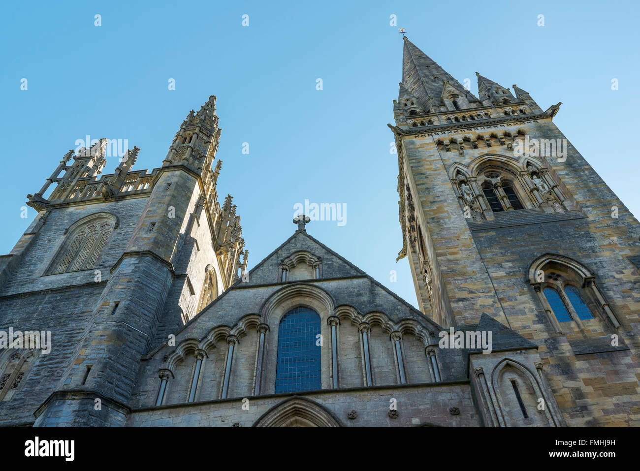 The front facade of Llandaff Cathedral, Cardiff Stock Photo - Alamy