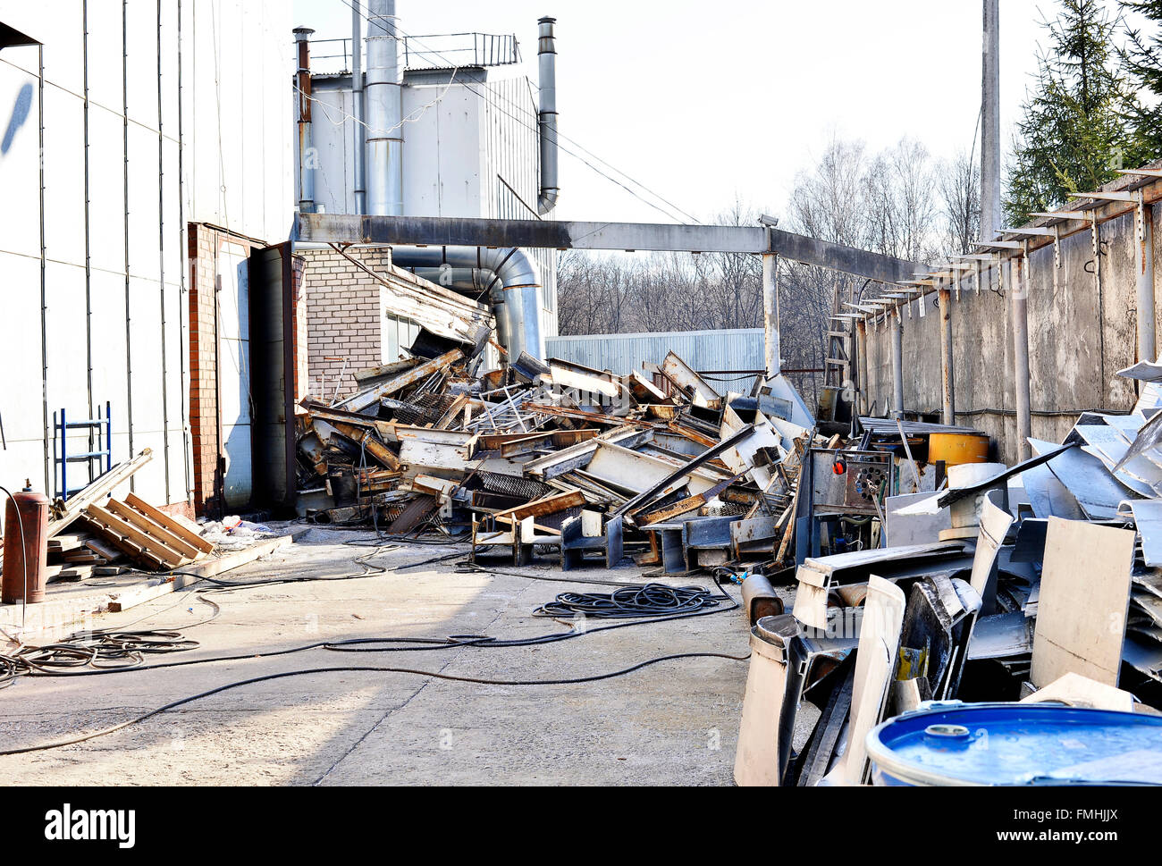 Storage of metal waste production Stock Photo - Alamy