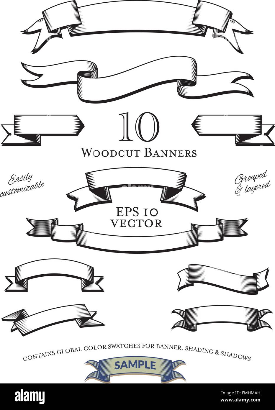 Winged Scroll Banner Vector