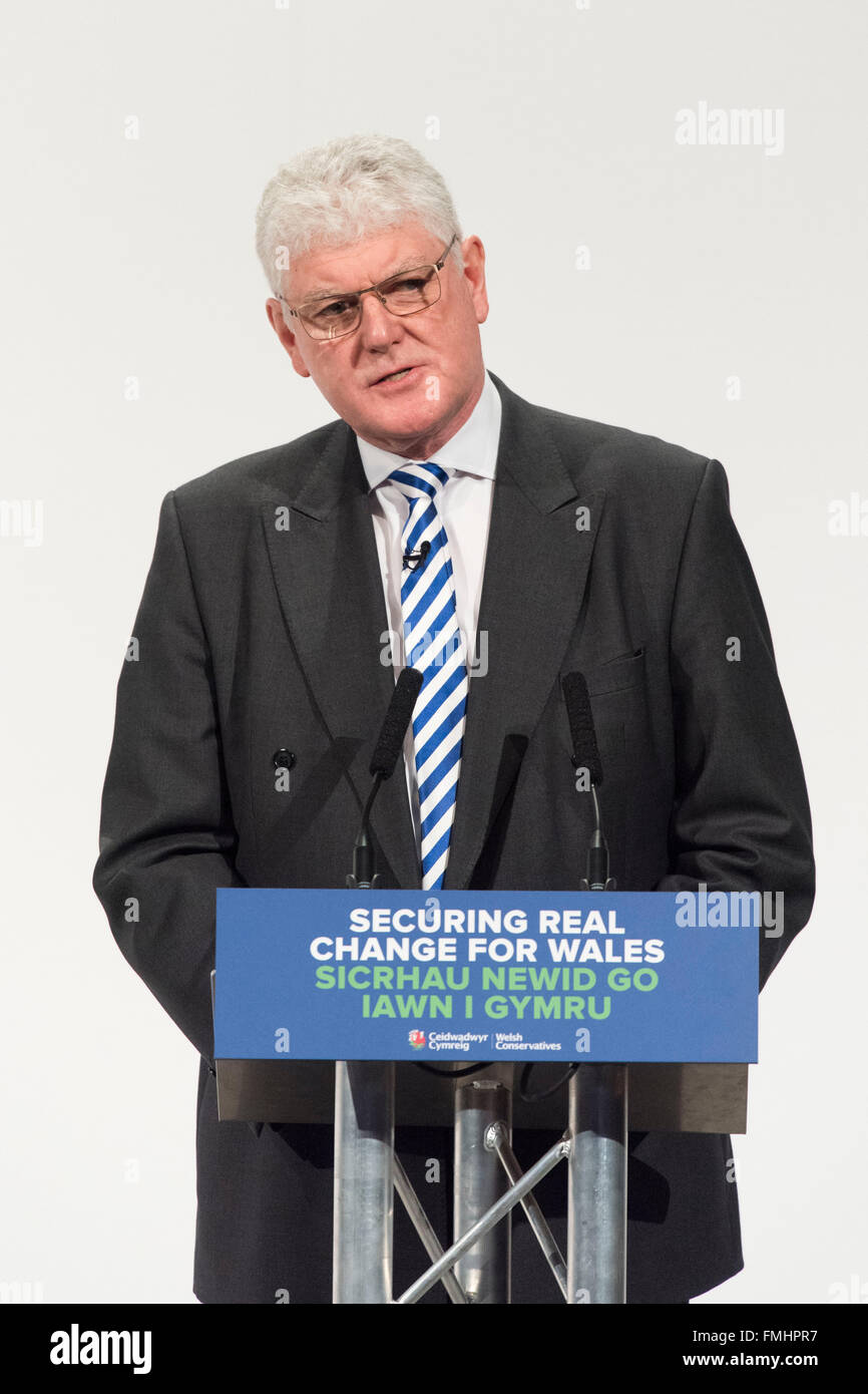 Byron Davies Conservative MP for Gower speaks during the Welsh ...