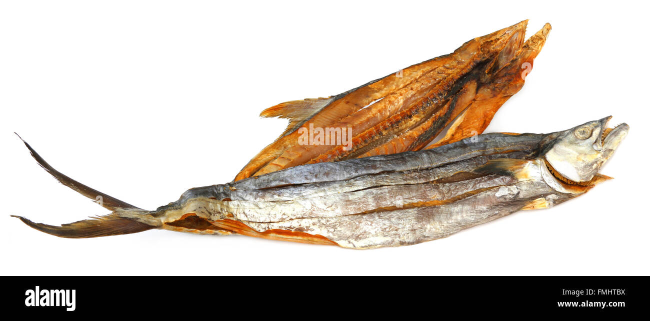 Dry tuna fish over white background Stock Photo - Alamy