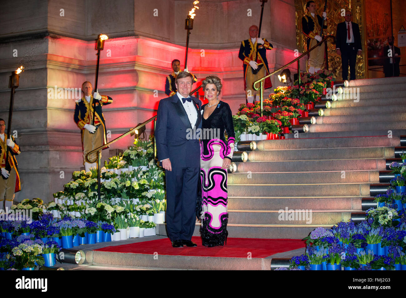 Paris, France. 11th Mar, 2016. King Willem-Alexander and Queen Maxima ...
